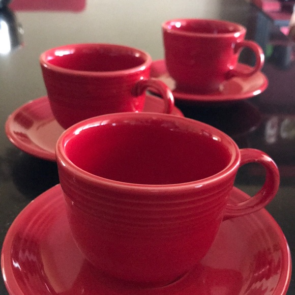 Fiesta | Kitchen | Fiesta Ware Cups And Saucers | Poshmark
